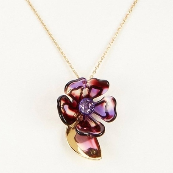 kate spade | Jewelry | 78 Kate Spade Petal Pushers Pendant Purple Multi ...